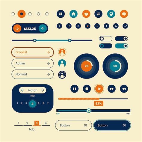 Free Vector Flat Design Ui Kit Collection