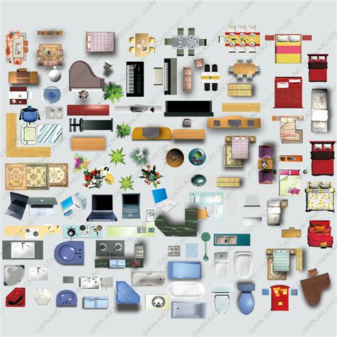 2d Furniture Cutouts 2d Furniture Top View Png Images Pngegg