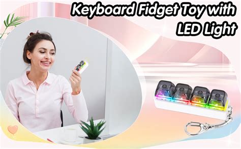 Keyboard Fidget Toy For Adults Keyboard Clicker With Led