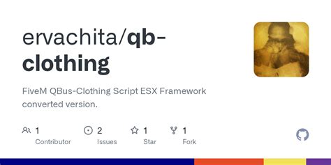 GitHub Ervachita Qb Clothing FiveM QBus Clothing Script ESX Framework Converted Version