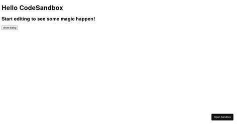 Radix Ui Dialog Bug Codesandbox