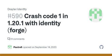 Crash Code 1 In 1201 With Identity Forge · Issue 590 · Draylar