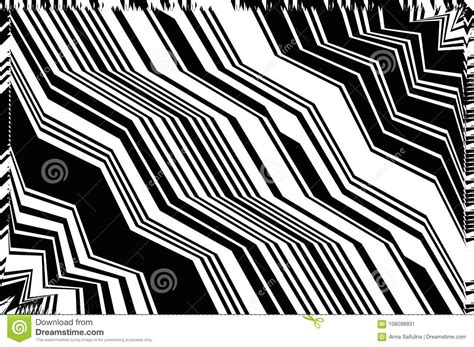 Abstract Black And White Background With Zigzag Oblique Lines Vector