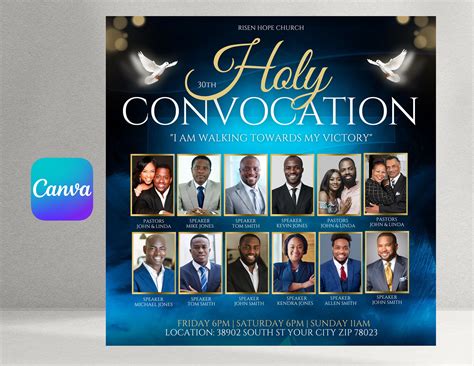 Holy Convocation Church Flyer Church Flyer Etsy