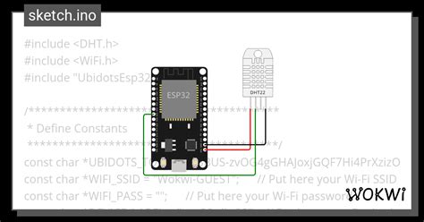UBIDOTS ESP32 DHT22 Wokwi ESP32 STM32 Arduino Simulator