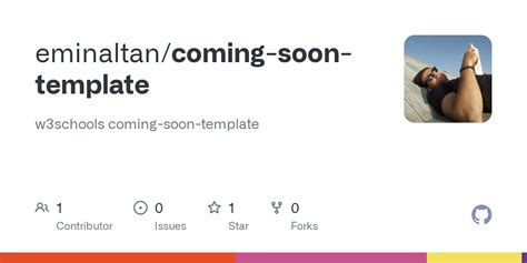 Github Eminaltancoming Soon Template W3schools Coming Soon Template