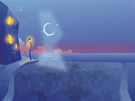 Gothic Night Powerpoint Templates Blue Buildings And Landmarks Backgrounds