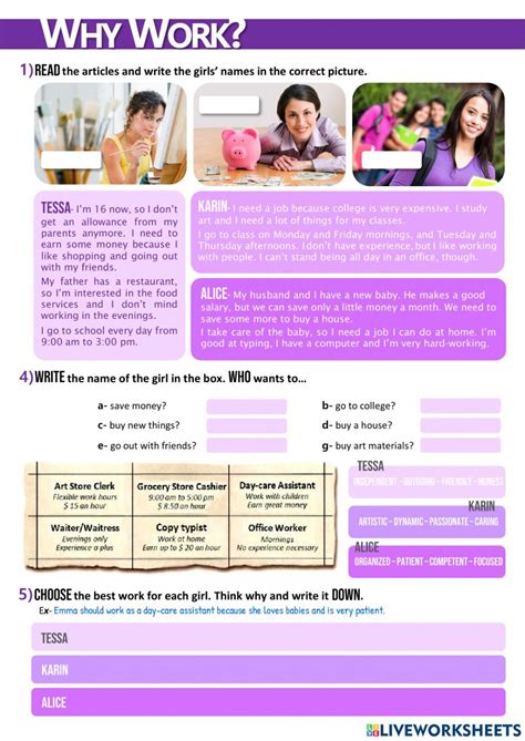 Why Work Worksheet Artofit