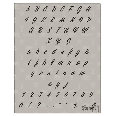 Cursive Letter A Stencil