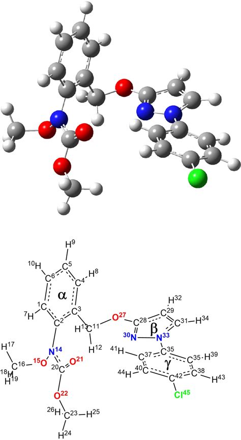 Optimized Molecular Structure B3lyp6 311g And Structural Formula Of