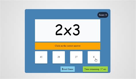 Multiplication Quiz Game Using Html And Css In Vanillajs With Source Code