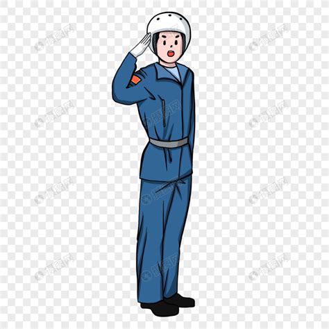 卡通空军军人敬礼元素素材下载 正版素材401516073 摄图网