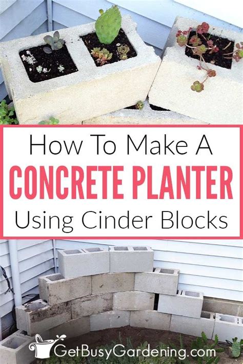 How To Make A DIY Cinder Block Planter Get Busy Gardening Diy Concrete Planters Concrete