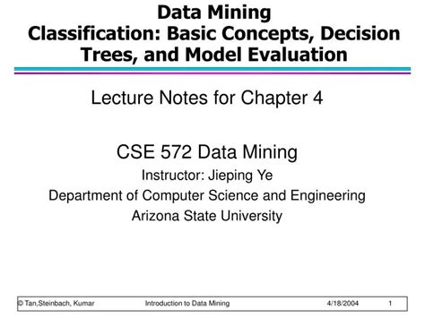 Ppt Data Mining Classification Basic Concepts Decision Trees And Model Evaluation