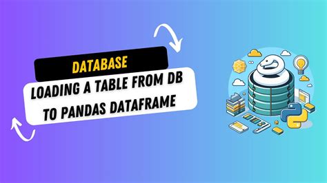 Loading A Table From Database To Pandas Dataframe In Python Youtube
