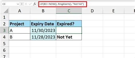 How To Set And Ring An Alarm In Excel
