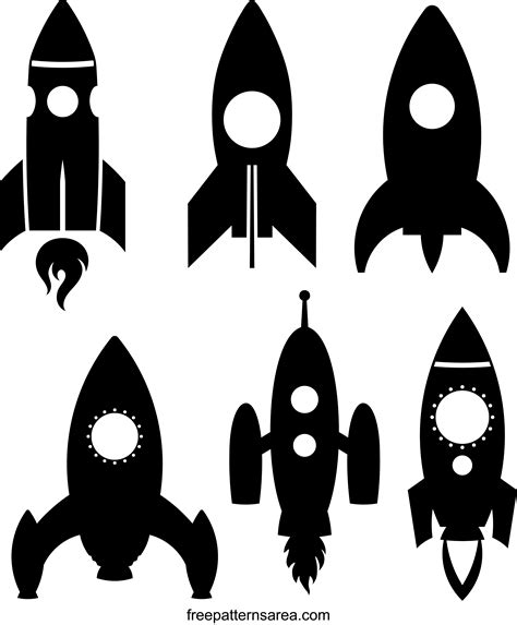 Rocket Spaceship Clipart Vector Freepatternsarea