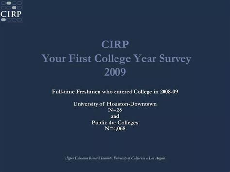 Ppt Your First College Year Survey 2009 Academic Experience Insights Powerpoint Presentation