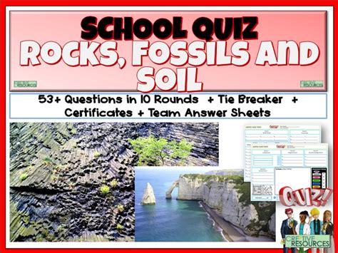 Rocks Fossils And Soil Quiz Teaching Resources