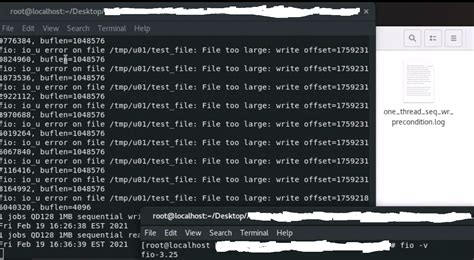 Fio Report Fio Pid 33198 Err 27 File Io U C 1854 Func Io U Error