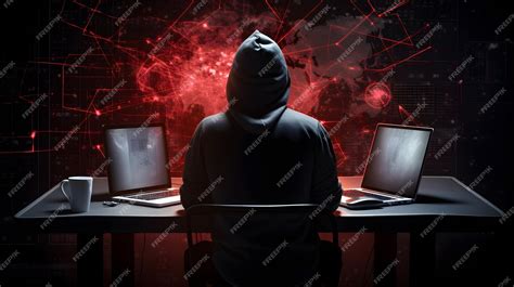 Cyber Security Concept Detecting Threats From Hackers Computer Viruses And Malware Premium Ai