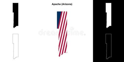 Apache Outline Map Stock Vector Illustration Of Template 323810178