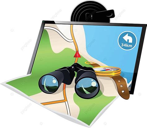 A Tablet Displaying Map Navigation In 3d View Vector Sign Pin Smartphone Png And Vector With