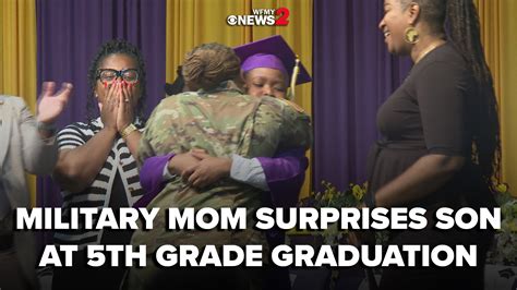 Military Mom Surprises Son At 5th Grade Graduation