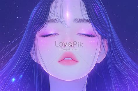 점액 소녀 일러스트 무료 다운로드 Lovepik