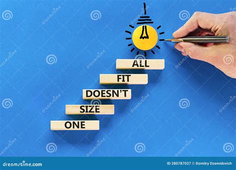 One Size Does Not Fit All Symbol Concept Words One Size Does Not Fit