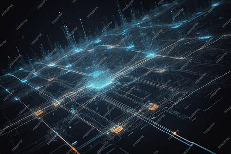 Premium Photo Blue Hues Of Connectivity Exploring Dynamic Networks For Ai Algorithms And
