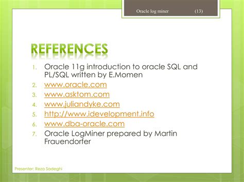 Oracle Log Miner Pptx Databases Computer Software And Applications