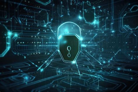 Premium Ai Image Secure Your Tech With Lock On Abstract Background