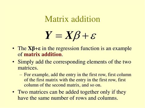 PPT Linear Regression Models In Matrix Terms PowerPoint Presentation ID