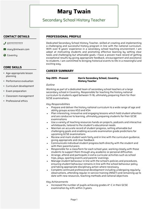 7 Teacher CV Examples 2024 Writing Guide Get Hired Quick