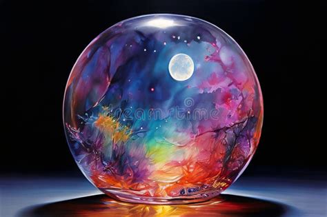 Watercolor Vibrant Glass A Watercolor P Strange Old Stock Illustration