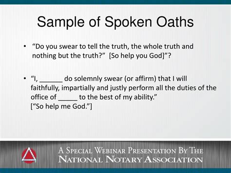 Ppt Oaths And Affirmations Powerpoint Presentation Free Download