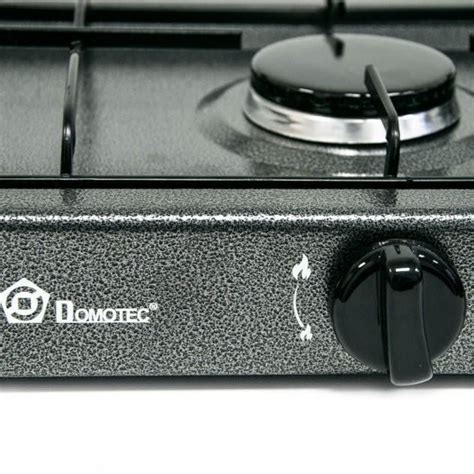 ᐉ Плита газовая настольная Domotec Ms 6602 Art 6845 на 2 конфорки Серый • Купить в Киеве