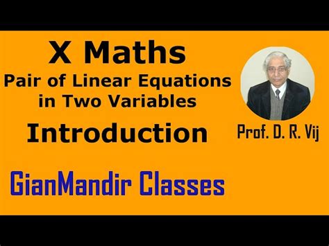 Chapter 03 Pair Of Linear Equations In Two Variables Gianmandir Internationalization Of