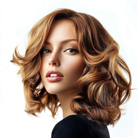 A Woman With Red Hair And A White Background Premium Ai Generated Image