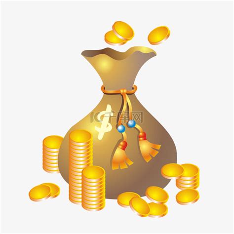 Ai Cdr双文件矢量图装满金币的袋子素材图片免费下载 千库网