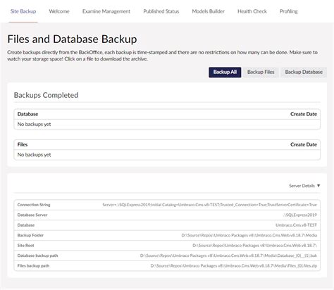 Simple Backups Our Umbraco