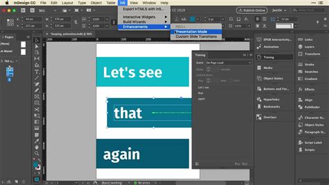 how to loop an entire animated sequence with indesign and in5 youtube