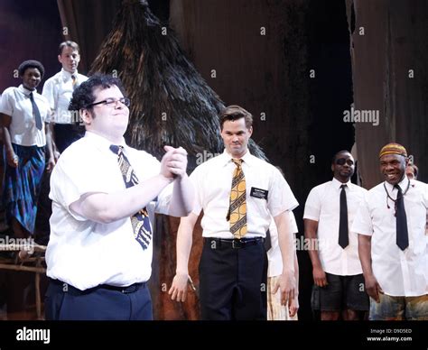 Josh Gad Andrew Rannells And Cast Opening Night Of The Broadway