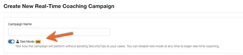 Working With Test Mode Campaigns Knowledge Base
