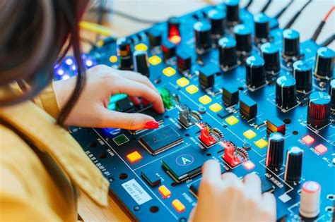 Person Using A Digital Interface With Ai Controls Representing