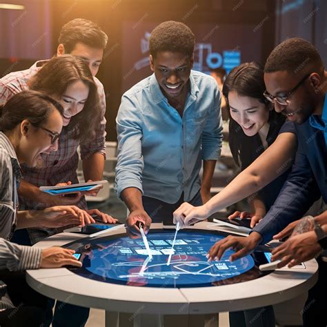 Brainstorming Of Diverse Team Corporate Coworkers Collaborating On A