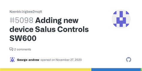 Adding New Device Salus Controls Sw600 · Issue 5098 · Koenkk