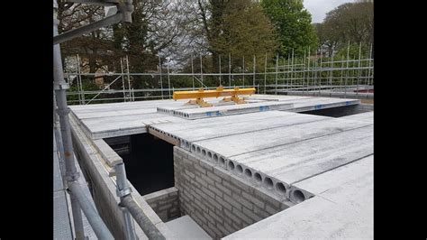 Prestressed Precast Concrete Hollow Core Slab Making Machine Youtube