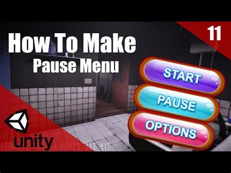 How To Make A HORROR Game In Unity Pause Menu Horror Series Part